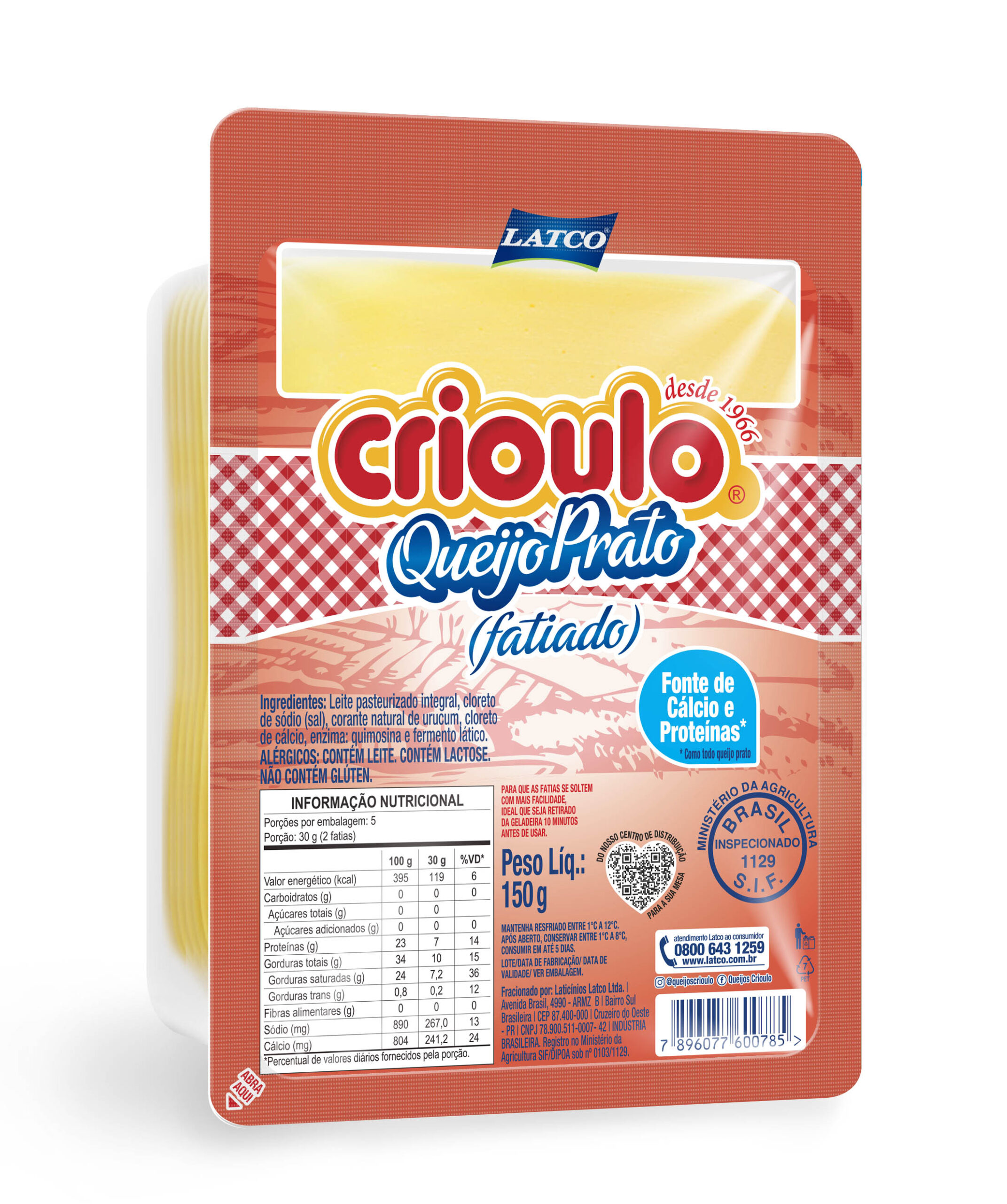 » Queijo Prato Fatiado – 150g